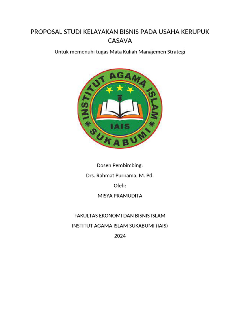 Proposal Studi Kelayakan Bisnis | PDF