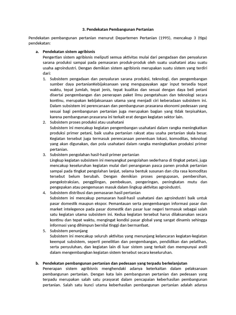 Pendekatan Pembangunan | PDF