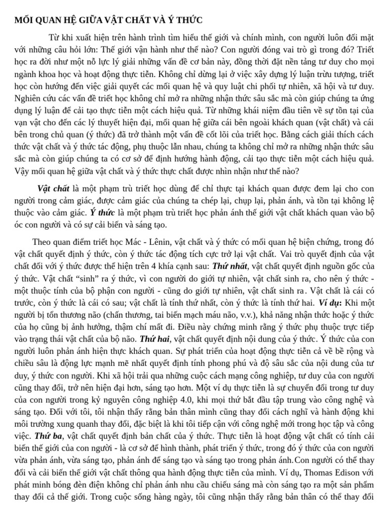 ÔN CK1 TRIẾT | PDF