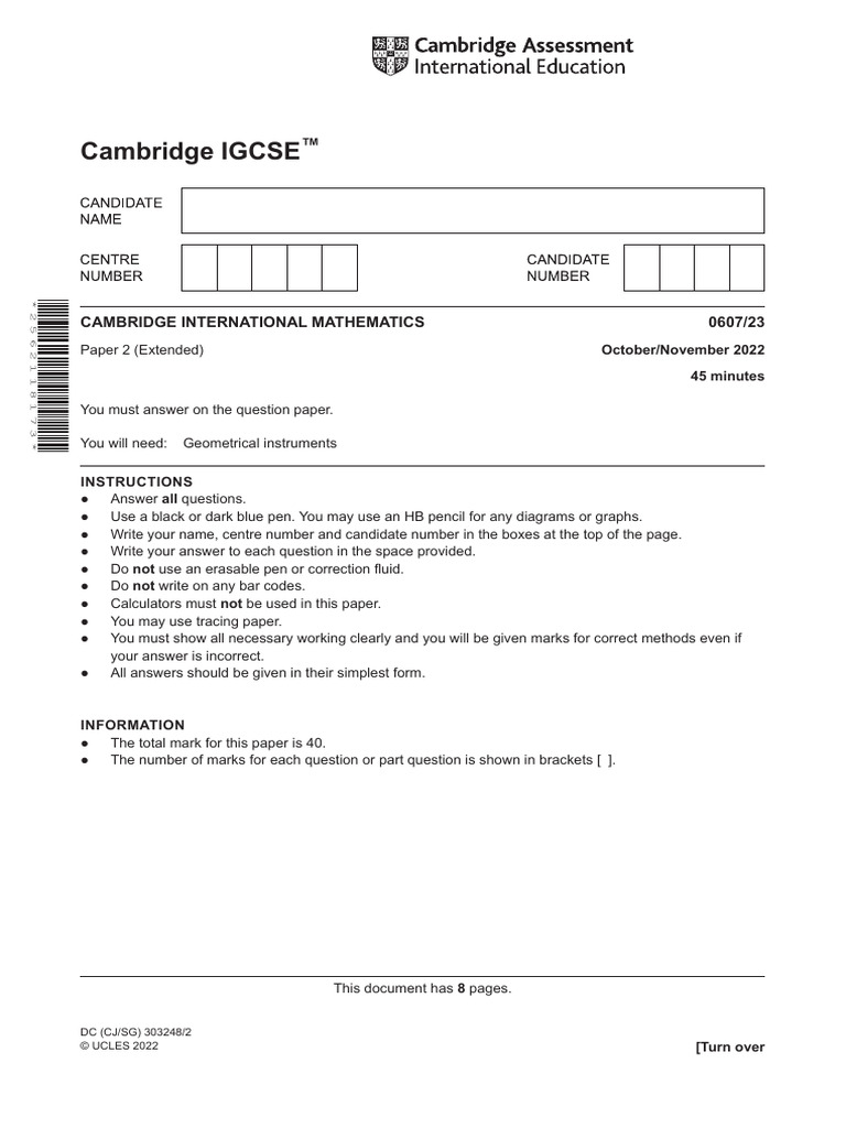 Cambridge IGCSE | PDF | Sphere | Triangle