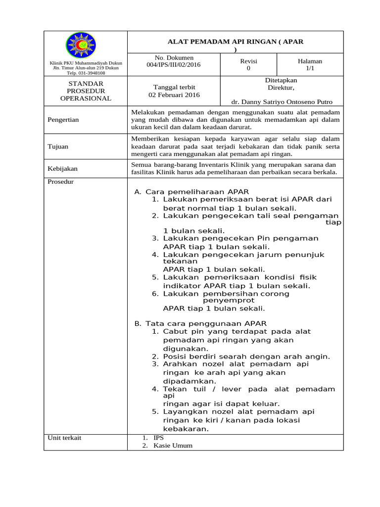 PDF 4 Sop Apar | PDF