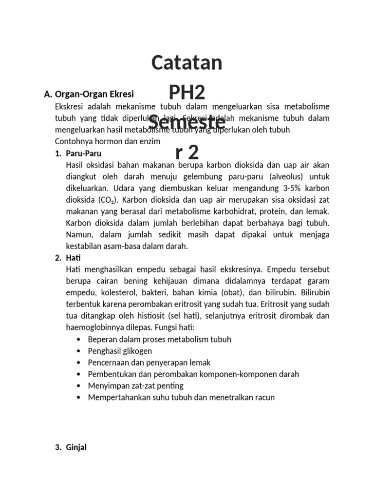 Catatan PH2 Semester 2 | PDF