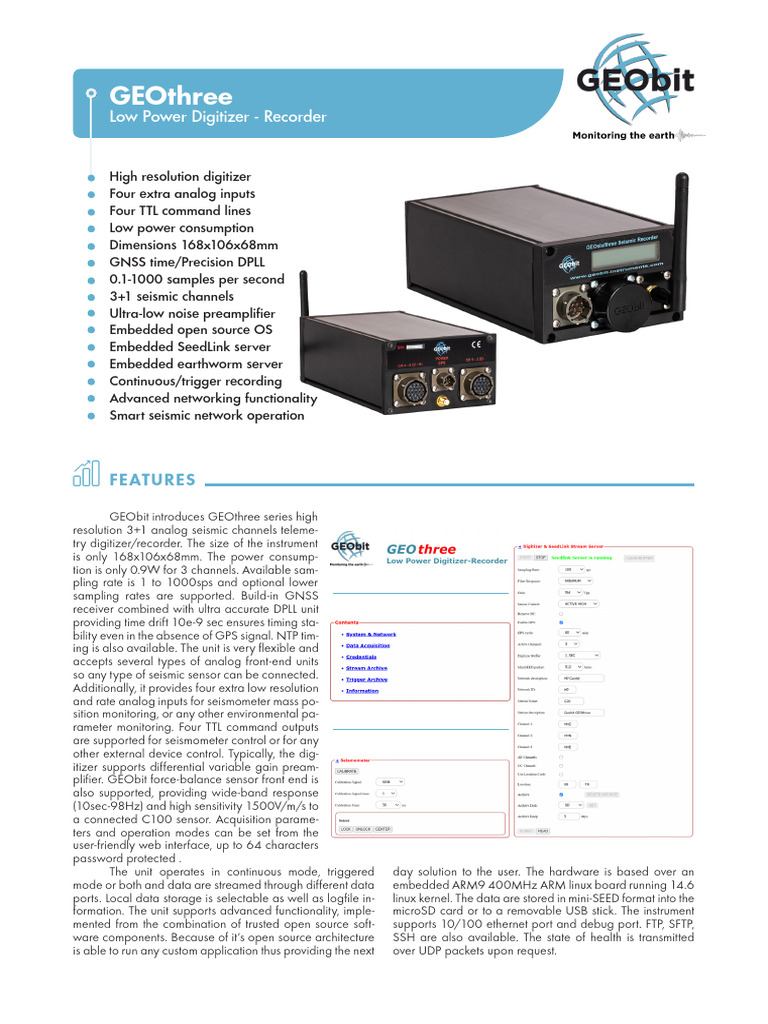 Ultra-Low Power Seismic Digitizer | PDF | Analog To Digital Converter ...