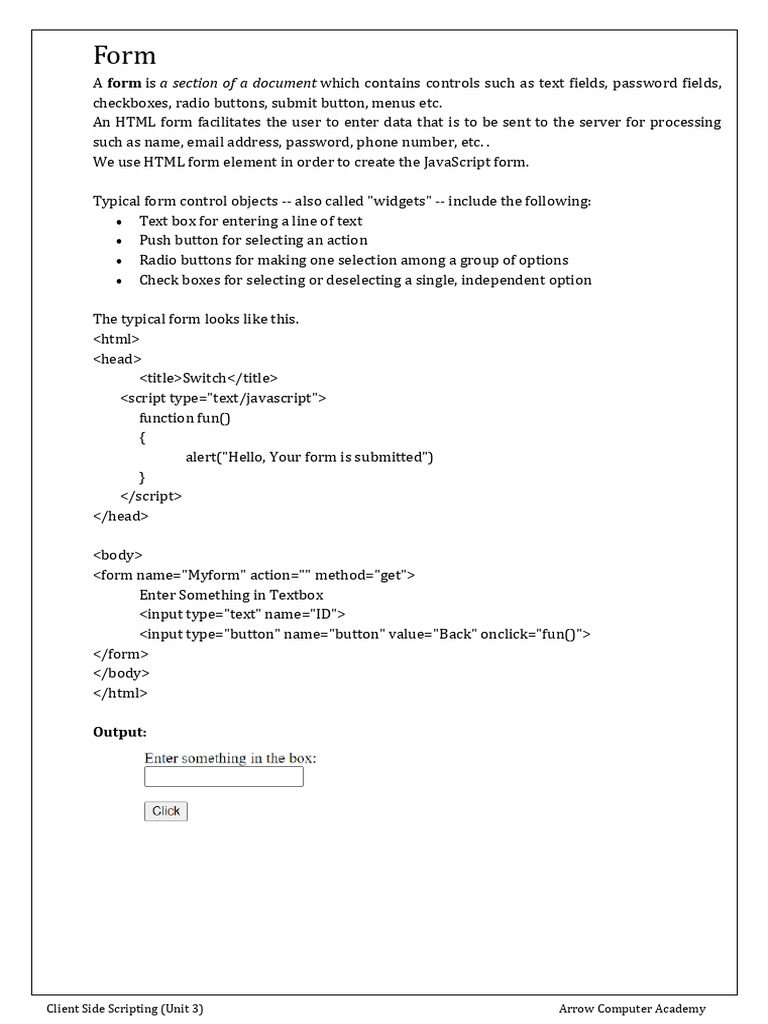 Unit 3 | PDF | Html | Computer Programming Unit 3 | PDF | Html | Computer Programming