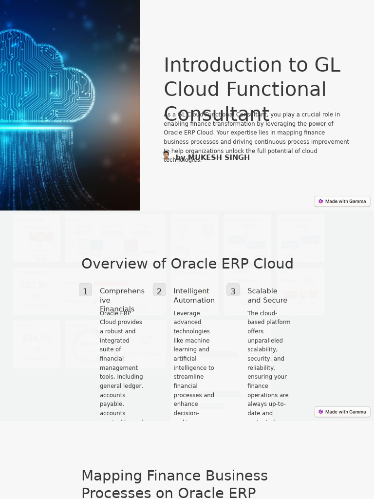 Introduction To GL Cloud Functional Consultant | PDF | Enterprise Resource Planning | Cloud ...