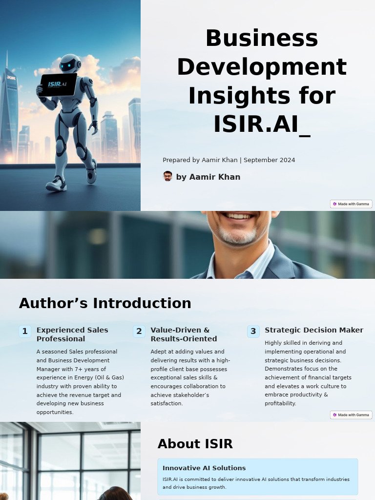 Business Development Insights For ISIRAI | PDF | Natural Gas ...