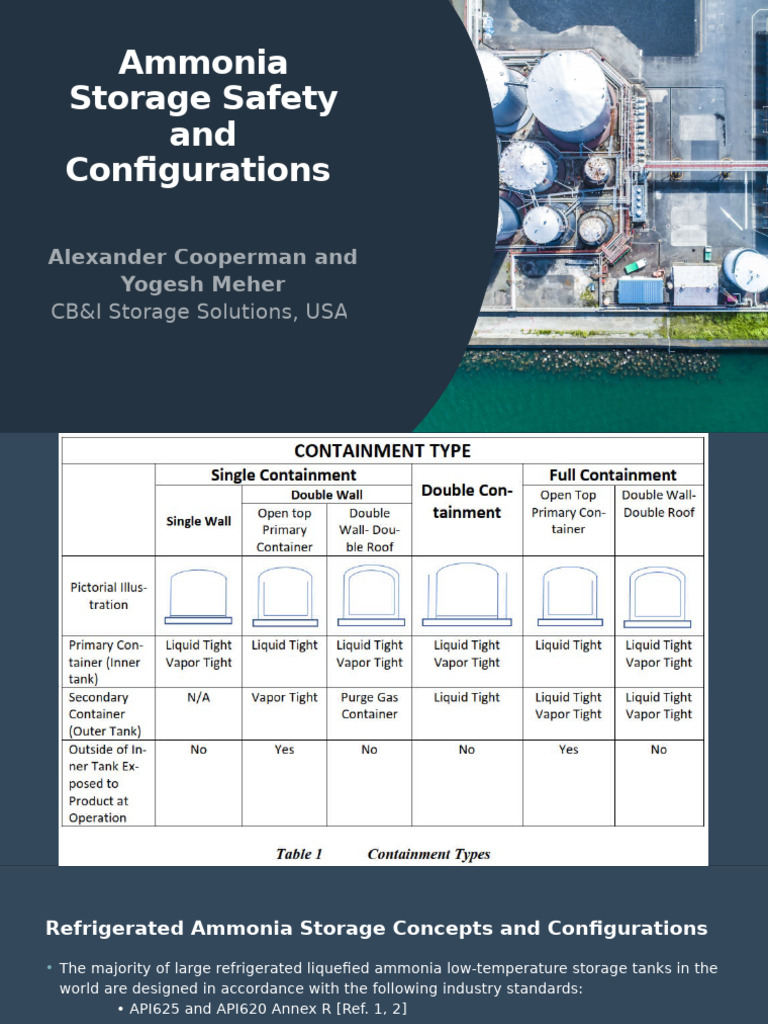 Ammonia Storage Safety Configurations | PDF | Ammonia | Gases