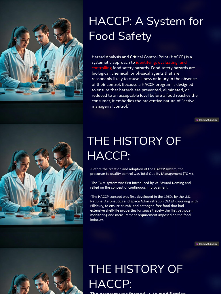 HACCP Food Safety System Overview | PDF | Hazard Analysis And Critical ...