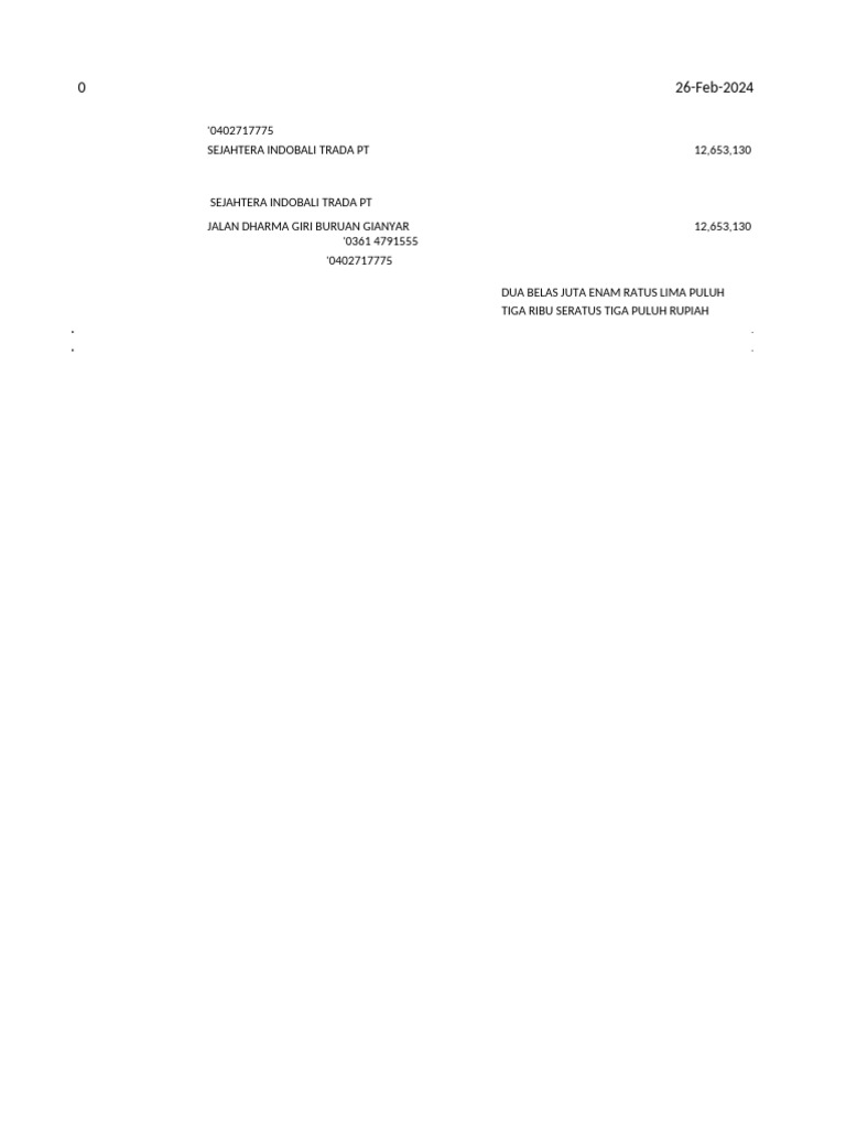 Slip Setoran BCA SERVICE | PDF