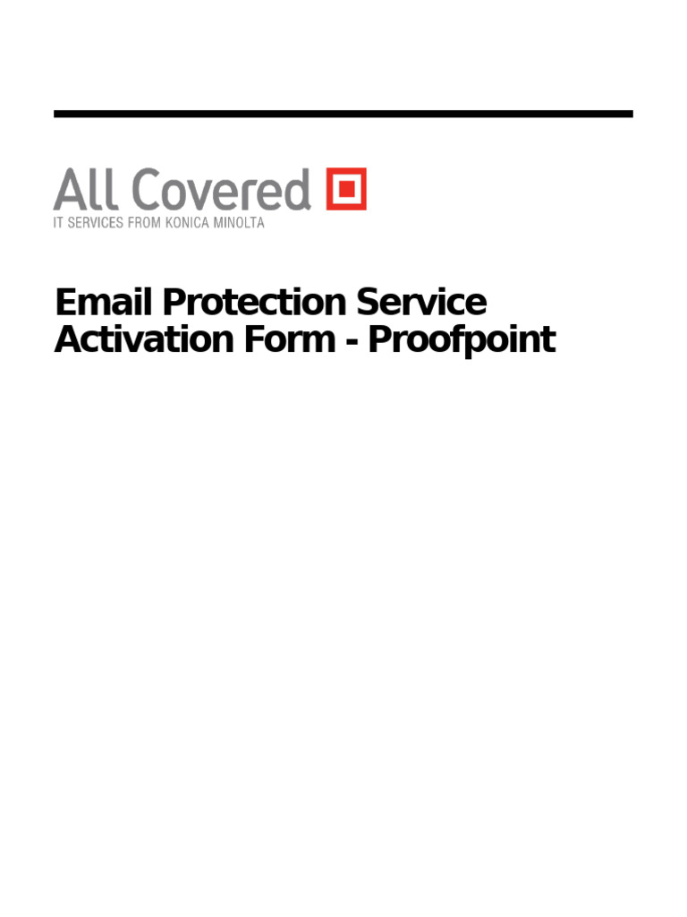 Proofpoint Email Protection Activation Form | PDF | Email Address ...