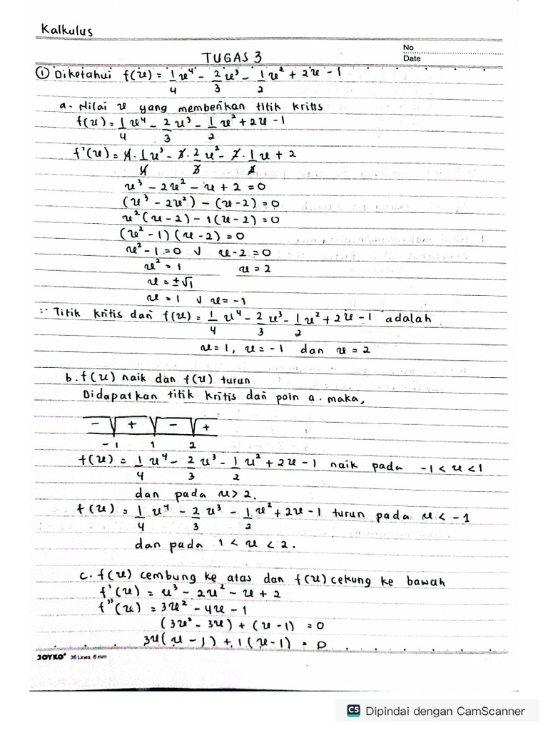 Tugas 3 Kalkulus I | PDF