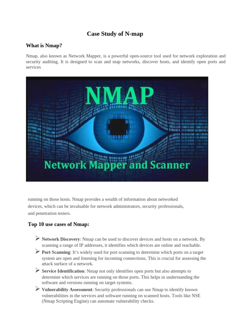 Nmap case study | PDF | Port (Computer Networking) | Computer Network