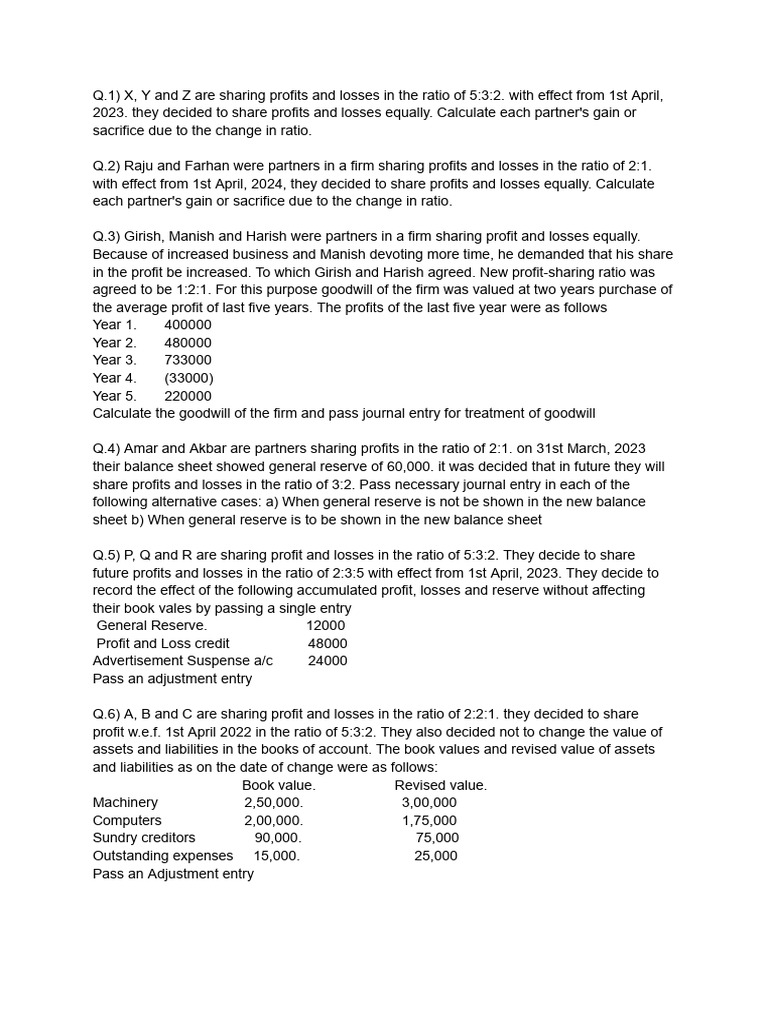 Chp3 Change in Psr | PDF | Income Statement | Goodwill (Accounting)
