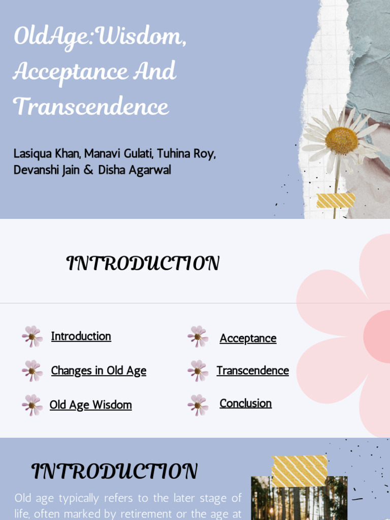Old Age.pdf | PDF | Wisdom | Ageing