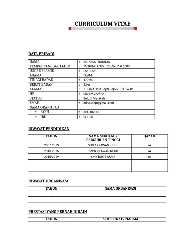CV Adi Yasa Pratama | PDF