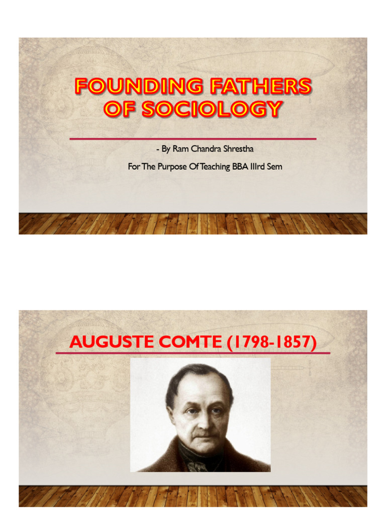 2.a. Founding Fathers_comte | PDF | Sociology | Science