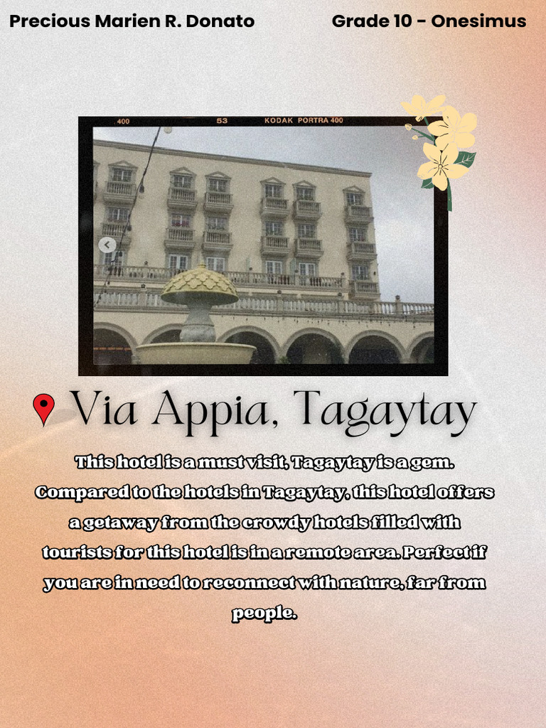 Via Appia, Tagaytay | PDF