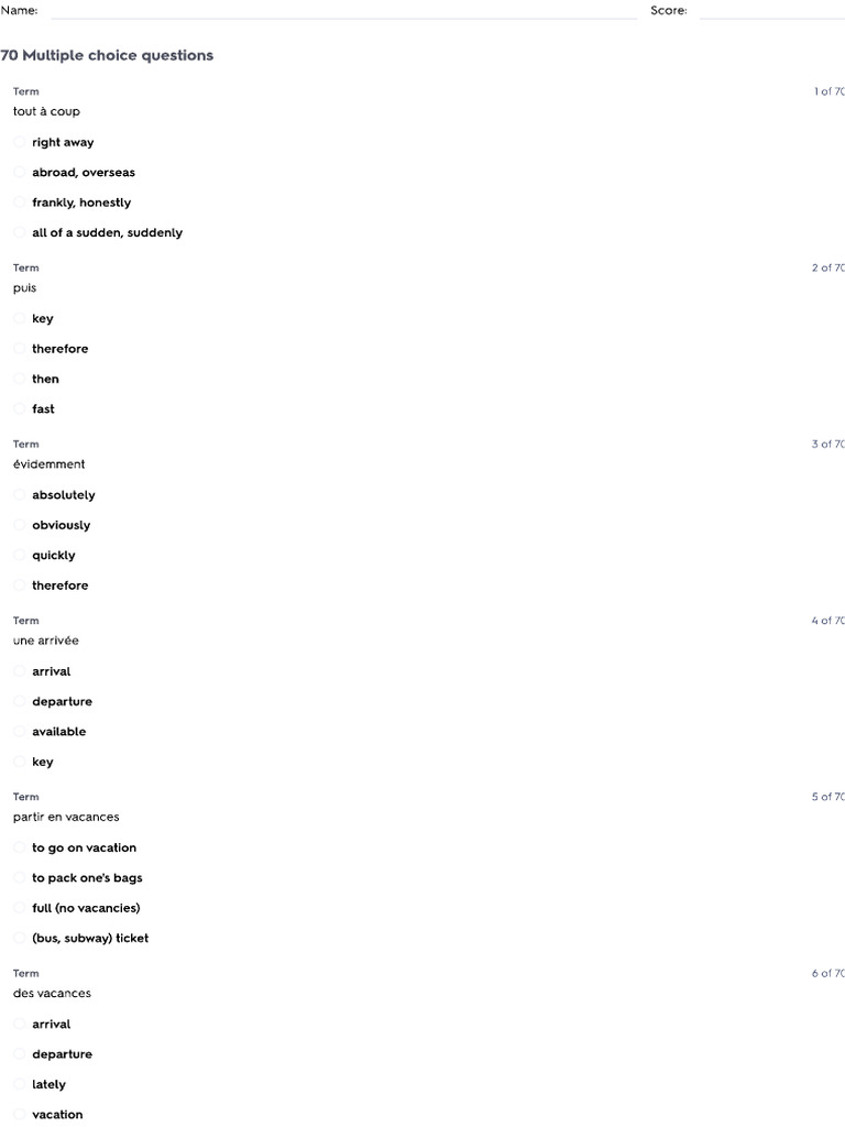 Chemin 2 Unit 2 | PDF