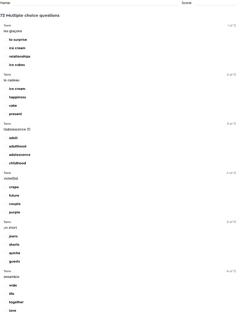 Chemins 2 Unit 1 | PDF