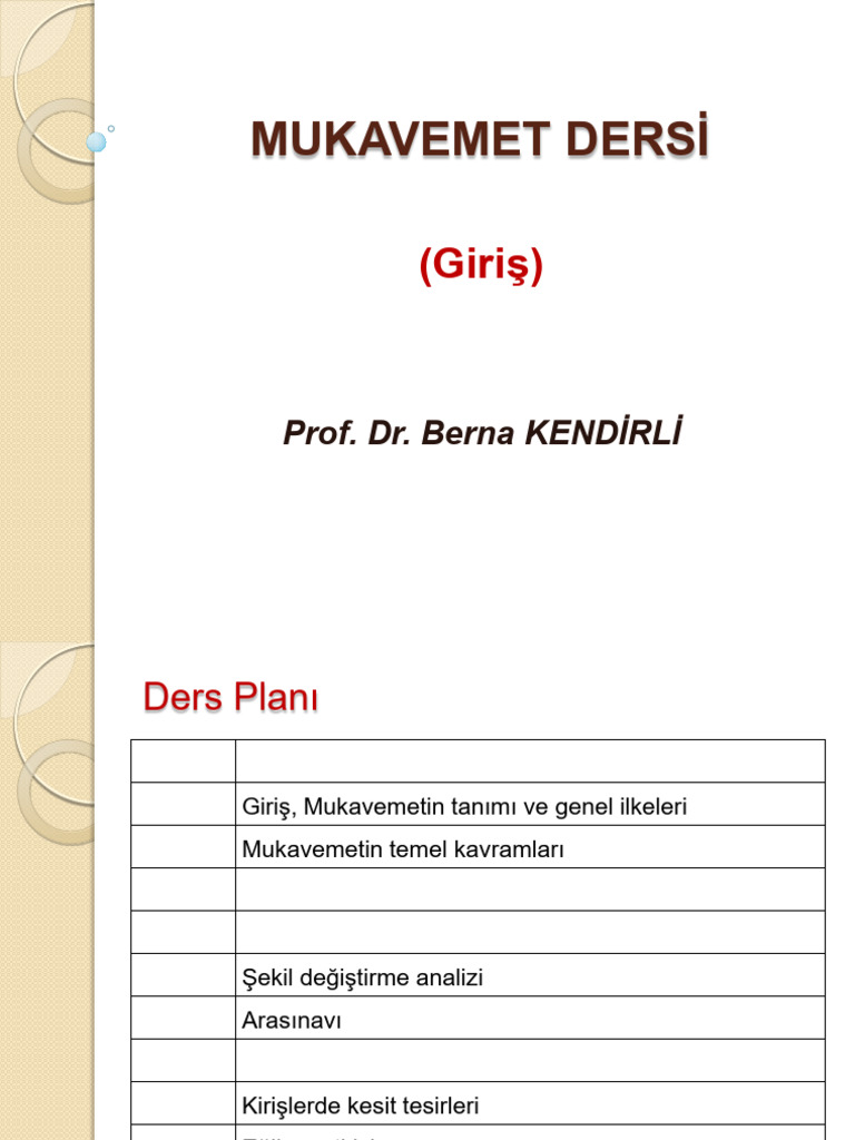 ZTY 203 - Mukavemet-1. Hafta | PDF