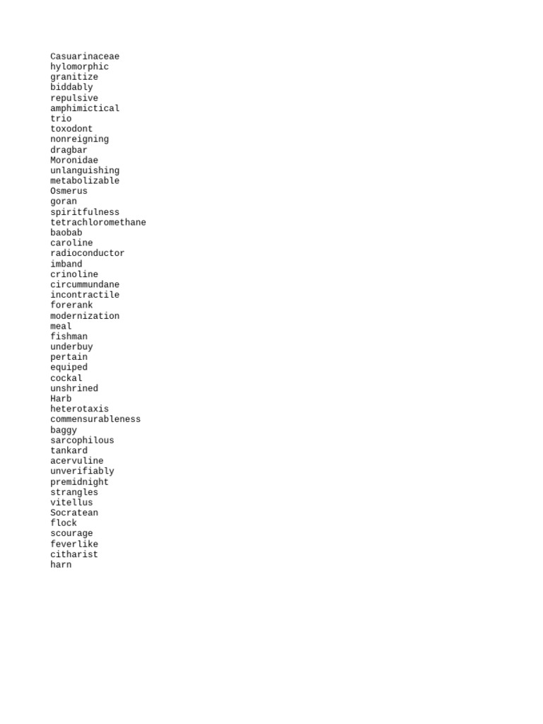 Words | PDF