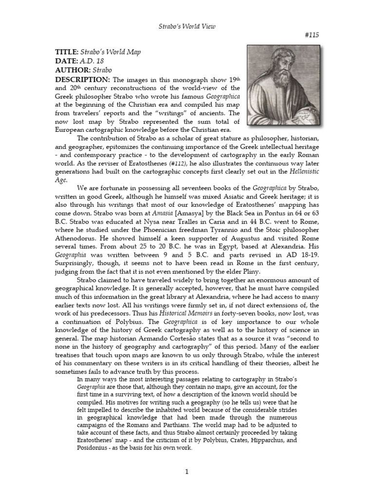 Strabo's Geographica Overview | PDF | Sphere | Equator