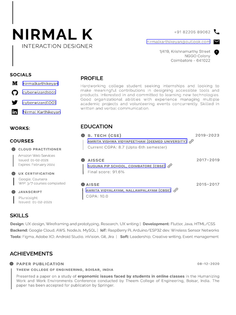 Nirmal K | PDF | Information Technology | Computing