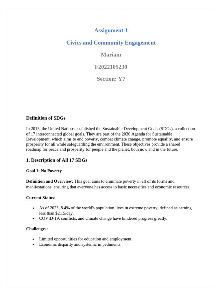Assignment 1 | PDF | Poverty | Poverty & Homelessness