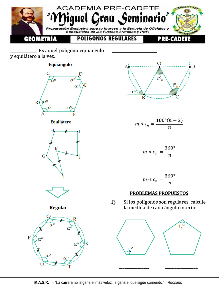 11-G-POLIGONOS-REGULARES-MGS-2022 | PDF | Formas geométricas | Geometría euclidiana