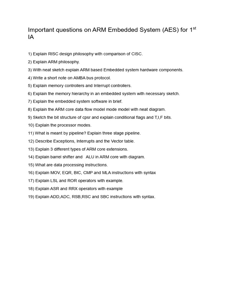AES IMP Qs On Module-1 | PDF