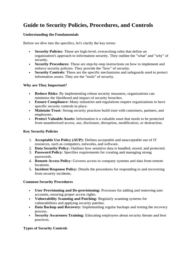 security policy | PDF | Information Security | Computer Security