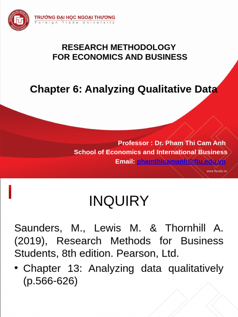 Chapter 6. Analyzing Qualitative Data - Short Version | PDF | Qualitative Research ...