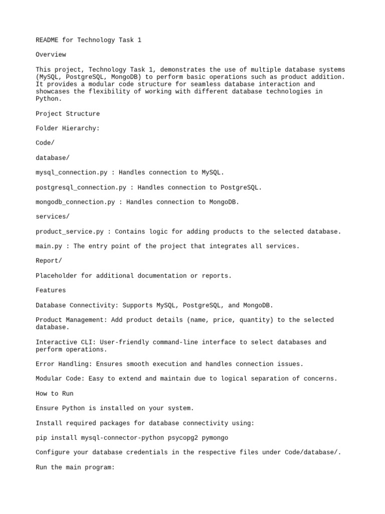 Task_1_Report | PDF | Databases | My Sql