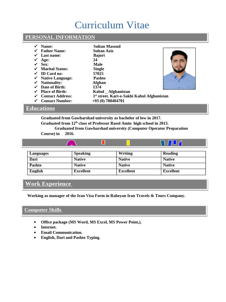 Sultan Masoud Cv | PDF