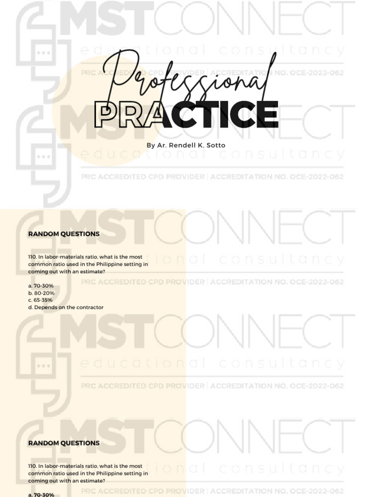 Architecture Exam Prep Questions | PDF