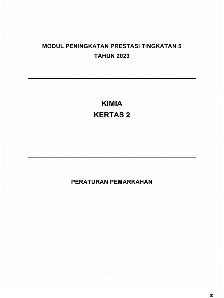 SPM Trial Kimia Kedah PP Kertas 2 | PDF