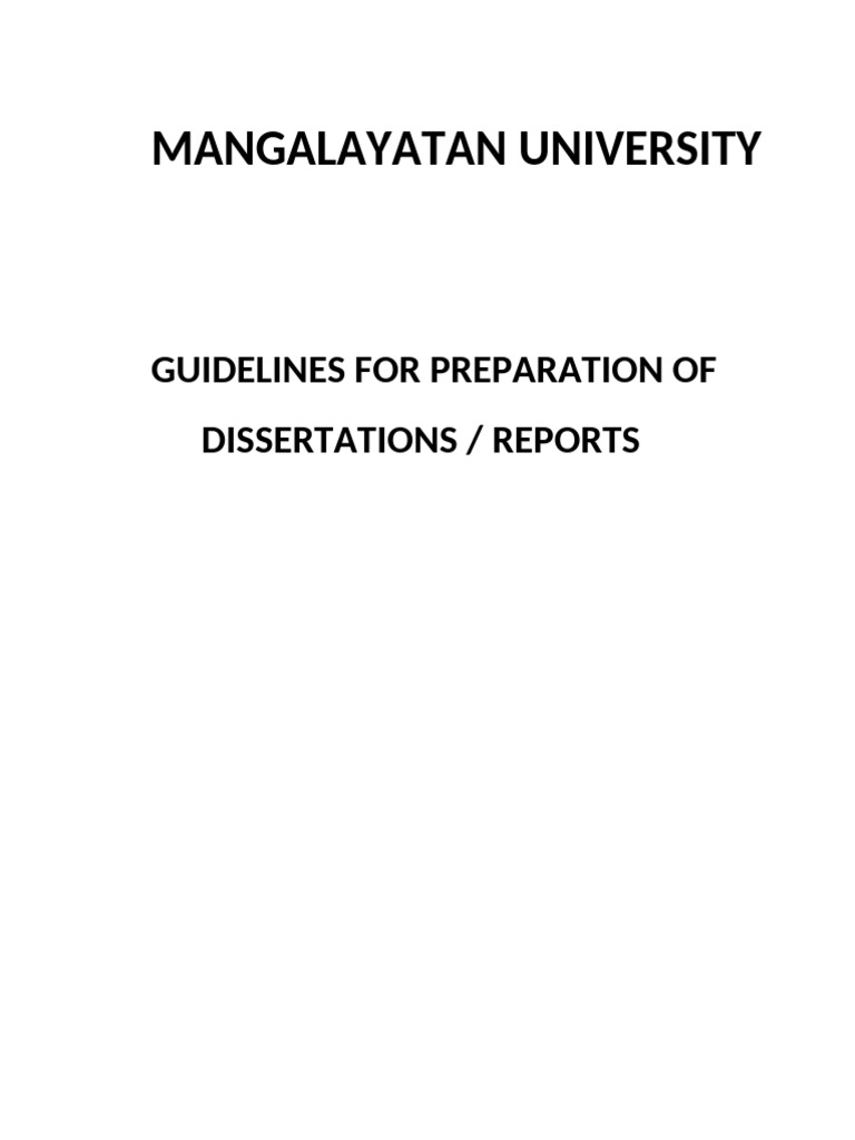 Dissertation Guidelines | PDF | Thesis | Paragraph