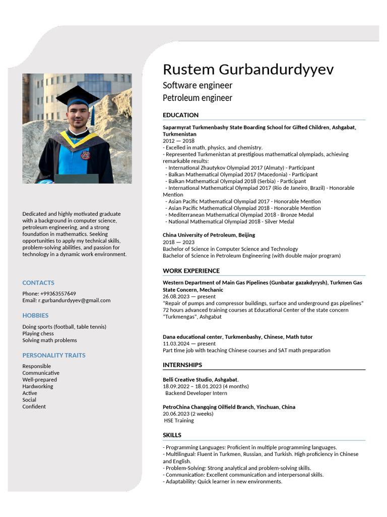 Rustem Gurbandurdyyev 3 | PDF | Mathematics | Turkmenistan