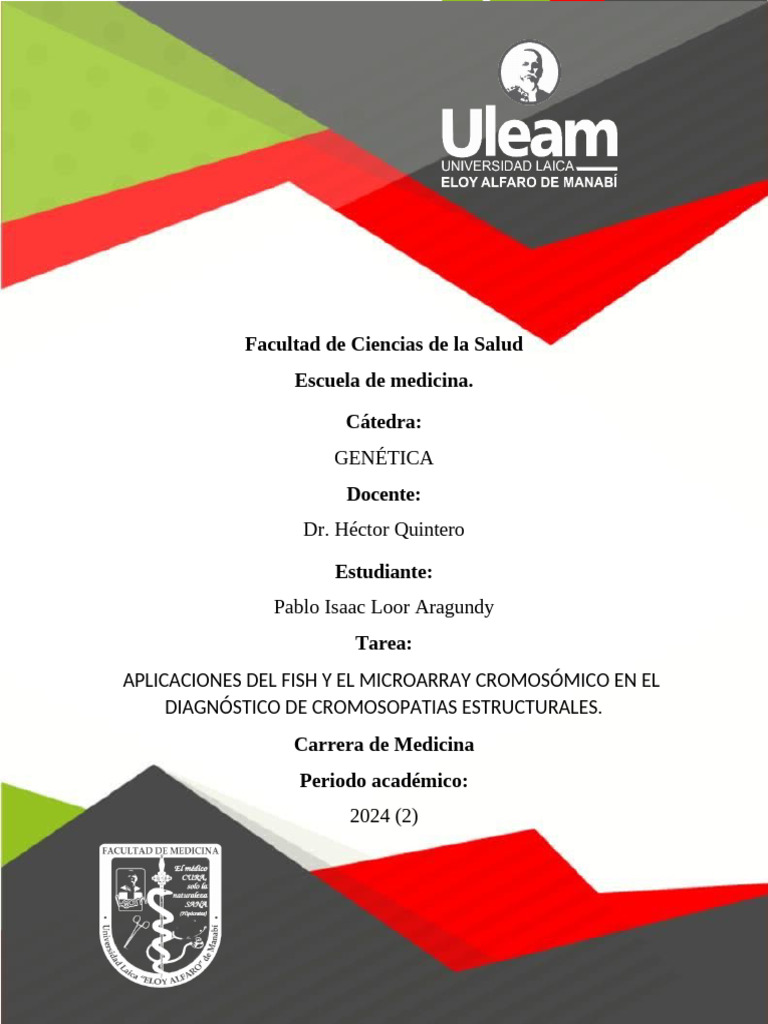 FISH y Microarrays en Cromosomopatías | PDF | Hibridación in situ ...