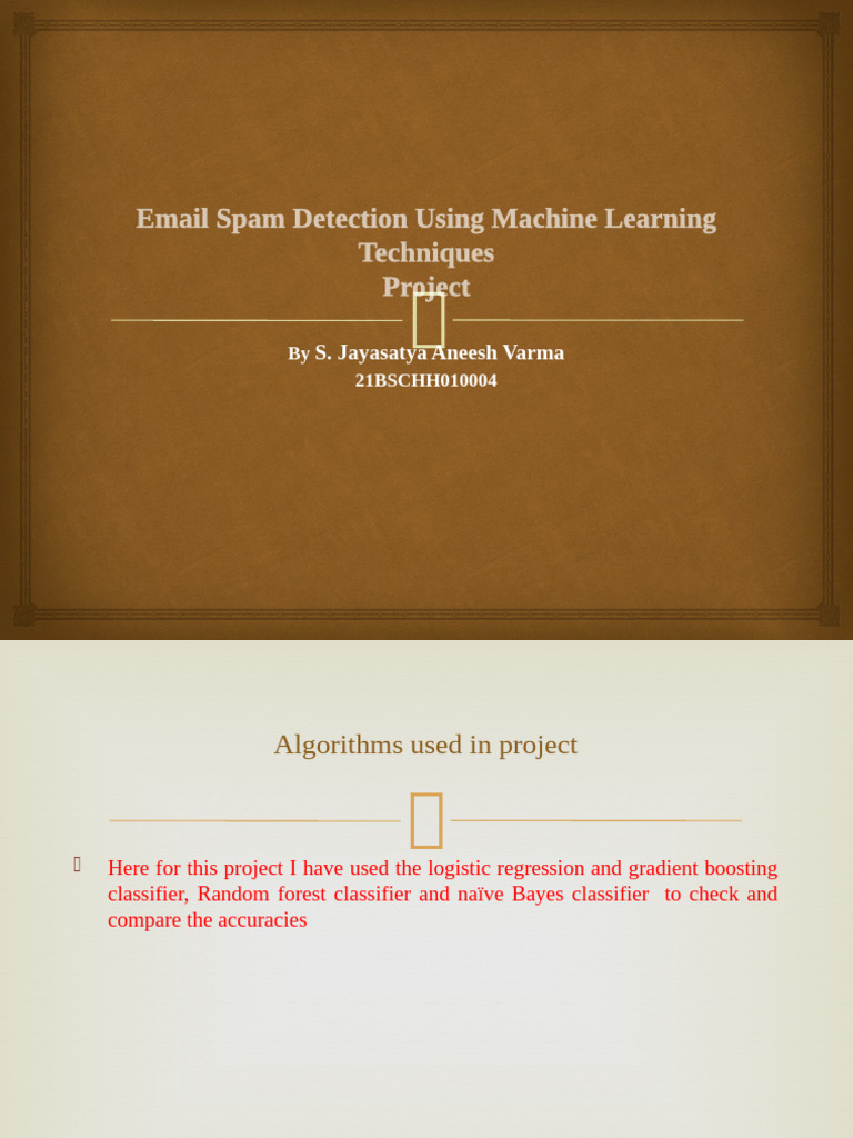 Email Spam Detection Final Presentation-21BSCHH010002 | PDF ...