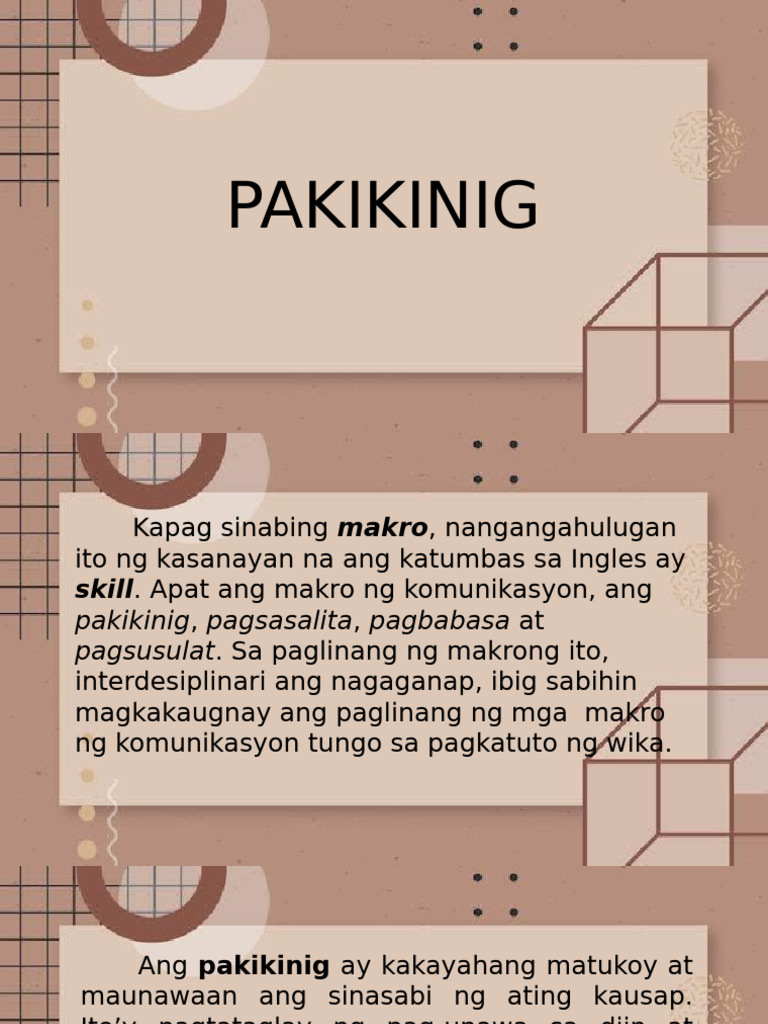 Pakikinig | PDF