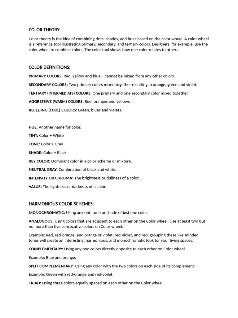 Color Theory | PDF