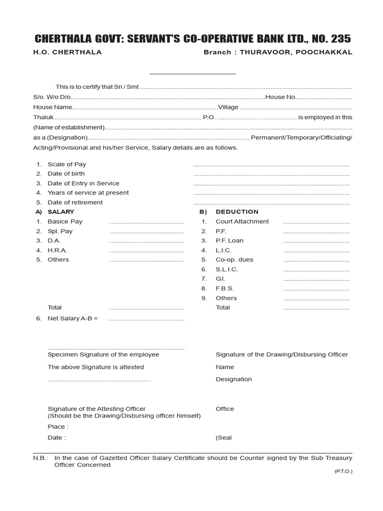 Salary Certificate For Chitty Mds | PDF | Employment Compensation | Employee Relations