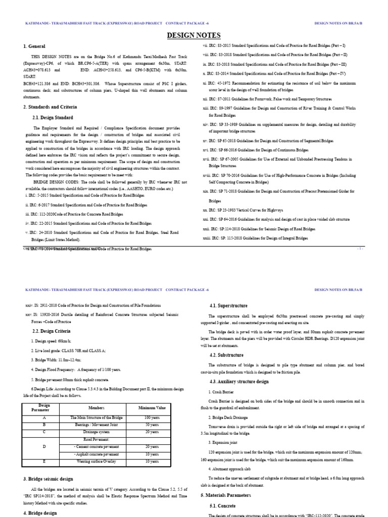 Design Notes | PDF | Concrete | Prestressed Concrete