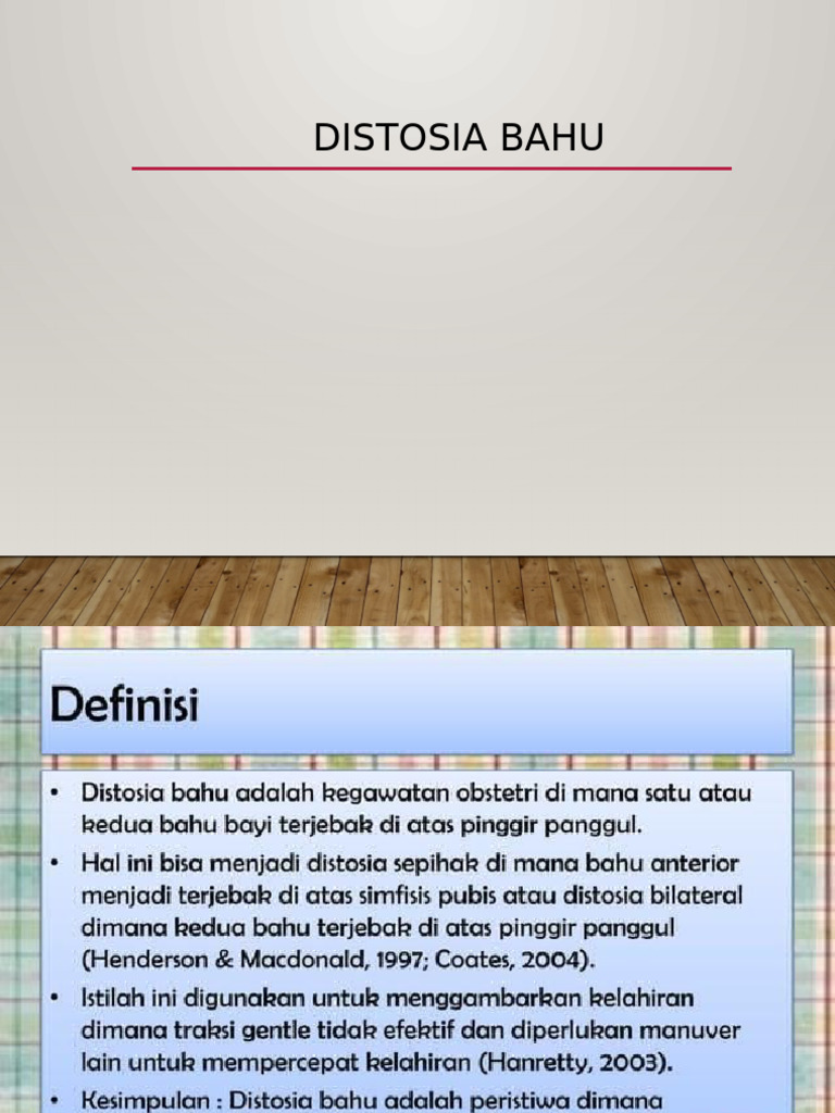Distosia Bahu | PDF
