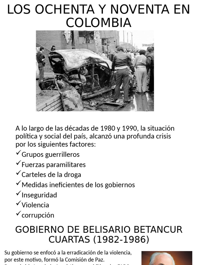 Los Ochenta y Noventa en Colombia 9º | PDF | Colombia
