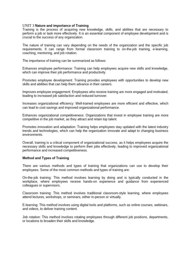 UNIT 3 HRM | PDF | Performance Appraisal | Employment