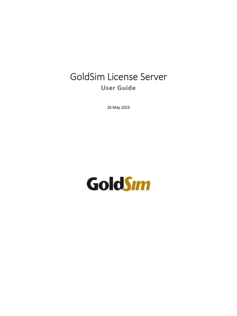 GoldSim License Server User Guide May 2023 | PDF | Microsoft Windows | Computer Network