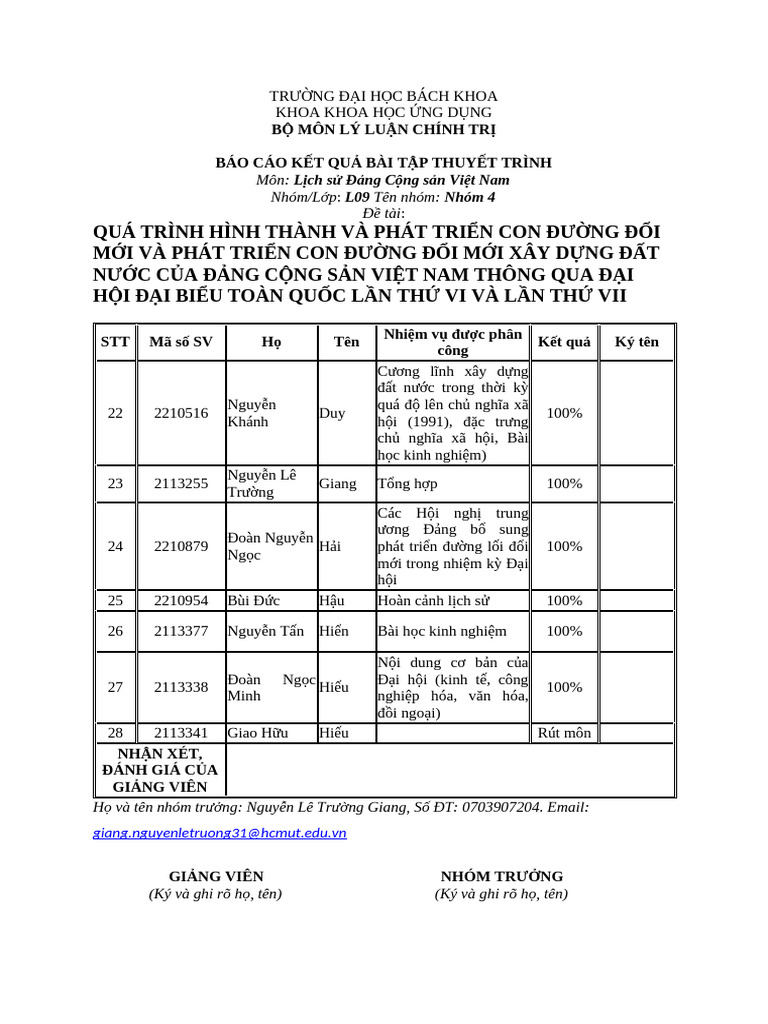BÁO CÁO KẾT QUẢ BTL | PDF