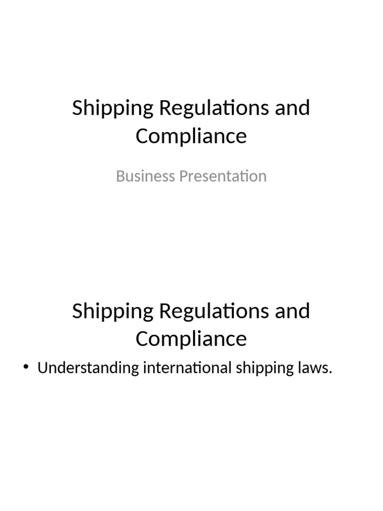 International_Shipping_Presentation_3 | PDF